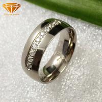 China Ring Jewelry Pure Titanium Ring Diamond Wedding Ring for Men and Women (TR1989) for sale