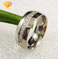 China Ring Jewelry Pure Titanium Ring Diamond Wedding Ring for Men and Women (TR1989) for sale
