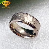China Fashion Jewelry Embossing Stainless Steel Jewelry Titanium Ring for Men (TR1918) for sale