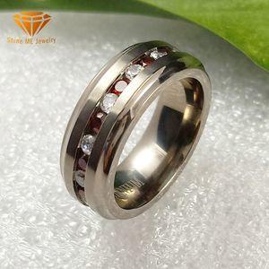 China Fashion Jewelry Pure Titanium Ring AAA CZ Inlaid Titanium Ring for Men Tr1943 for sale
