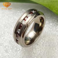 China Fashion Jewelry Pure Titanium Ring AAA CZ Inlaid Titanium Ring for Men Tr1943 for sale