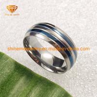 China Fashion Jewelry Between Blue and Silver Comfortable Polishing Body Jewelry Wedding Ring SSR1946 for sale