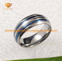 China Fashion Jewelry Between Blue and Silver Comfortable Polishing Body Jewelry Wedding Ring SSR1946 for sale