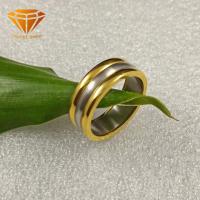China Factory Wholesale IP Gold Plated Stainless Steel Jewelry Titanium Ring for Men and Women Tr1923 for sale