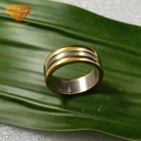 China Factory Wholesale IP Gold Plated Stainless Steel Jewelry Titanium Ring for Men and Women Tr1923 for sale