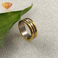 China Factory Wholesale IP Gold Plated Stainless Steel Jewelry Titanium Ring for Men and Women Tr1923 for sale