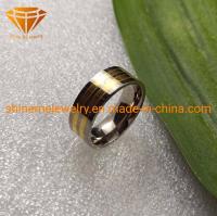 China IP Gold Plated Jewelry Ring Titanium Wedding Tungsten Band Polished Titanium Ring Tr1924 for sale