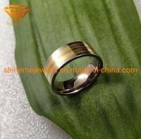 China IP Gold Plated Jewelry Ring Titanium Wedding Tungsten Band Polished Titanium Ring Tr1924 for sale