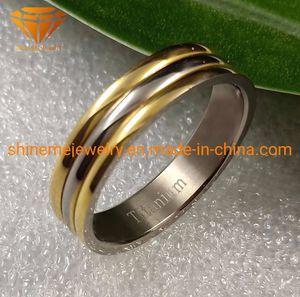 China Wholesale IP Gold Plated Titanium Jewelry Titanium Ring for Men and Women Tr1925 for sale