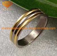China Wholesale IP Gold Plated Titanium Jewelry Titanium Ring for Men and Women Tr1925 for sale