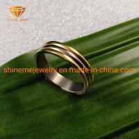 China Wholesale IP Gold Plated Titanium Jewelry Titanium Ring for Men and Women Tr1925 for sale