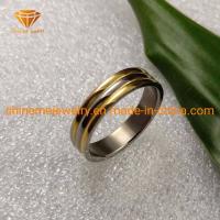 China Wholesale IP Gold Plated Titanium Jewelry Titanium Ring for Men and Women Tr1925 for sale