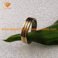 China Wholesale IP Gold Plated Titanium Jewelry Titanium Ring for Men and Women Tr1925 for sale