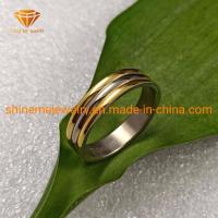 China Wholesale IP Gold Plated Titanium Jewelry Titanium Ring for Men and Women Tr1925 for sale