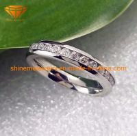 China Fashion Jewelry High Quality Stainless Steel Silver Jewelry Titanium Ring Gemstones Inlay Titanium Wedding Ring Tr1920 for sale