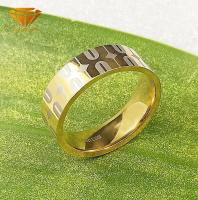 China Wholesale Titanium Jewelry Body Jewelry Piercing IP Gold Titanium Wedding Rings Tr2001 for sale