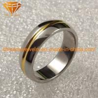 China Top Quality Jewelry Body Jewelry Titanium Jewelry Between Silver and Gold Plating Titanium Ring Tr1960 for sale