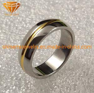 China Top Quality Jewelry Body Jewelry Titanium Jewelry Between Silver and Gold Plating Titanium Ring Tr1960 for sale