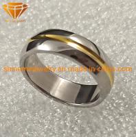 China Top Quality Jewelry Body Jewelry Titanium Jewelry Between Silver and Gold Plating Titanium Ring Tr1960 for sale
