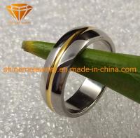 China Top Quality Jewelry Body Jewelry Titanium Jewelry Between Silver and Gold Plating Titanium Ring Tr1960 for sale