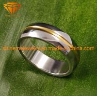 China Top Quality Jewelry Body Jewelry Titanium Jewelry Between Silver and Gold Plating Titanium Ring Tr1960 for sale