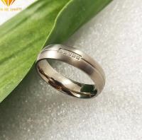 China Ring Jewelry Pure Titanium 6mm Wedding Ring with Zircon Stone Ring for Women Tr1950 for sale