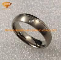 China Whole Titanium Wedding Ring with Gemstone CZ Ring for Men and Women Tr1992 for sale