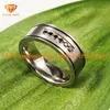 China Wholesales Fashion Jewelry Titanium Jewelry 6PCS Black CZ Titanium Rings Tr1951 for sale