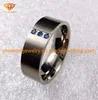 China Fashion Jewelry High Quality Jewelry Titanium Band 3PCS Blue CZ Titanium Ring for Men and Women Tr1968 for sale