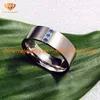 China Fashion Jewelry High Quality Jewelry Titanium Band 3PCS Blue CZ Titanium Ring for Men and Women Tr1968 for sale