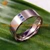 China Fashion Jewelry High Quality Jewelry Titanium Band 3PCS Blue CZ Titanium Ring for Men and Women Tr1968 for sale