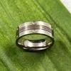 China Factory Wholesale High Quality Pure Titanium Jewelry CZ Titanium Wedding Ring Tr1958 for sale