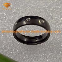 China Fashion Jewelry Black Plating 6mm Pure Titanium Engagement Bands Tr1934 for sale