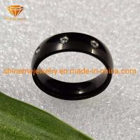 China Fashion Jewelry Black Plating 6mm Pure Titanium Engagement Bands Tr1934 for sale