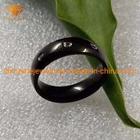 China Fashion Jewelry Black Plating 6mm Pure Titanium Engagement Bands Tr1934 for sale