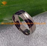 China Wholesale Titanium Jewelry Body Piercings Stainless Steel Ring Polished with Groove Titanium Ring Tr1915 for sale
