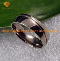 China Wholesale Titanium Jewelry Body Piercings Stainless Steel Ring Polished with Groove Titanium Ring Tr1915 for sale