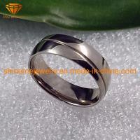 China Wholesale Titanium Jewelry Body Piercings Stainless Steel Ring Polished with Groove Titanium Ring Tr1915 for sale