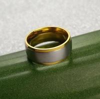China 18K Gold Matting High Quality Titanium Ring Titanium Wedding Ring Jewelry Tr1940 for sale