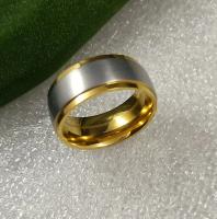 China 18K Gold Matting High Quality Titanium Ring Titanium Wedding Ring Jewelry Tr1940 for sale