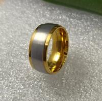 China 18K Gold Matting High Quality Titanium Ring Titanium Wedding Ring Jewelry Tr1940 for sale
