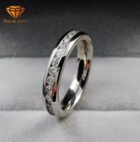 China Stainless Steel Jewelry Titanium Jewelry Full Circle Gemstones 3.5mm Fashion Ring SSR2053 for sale