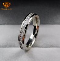 China Stainless Steel Jewelry Titanium Jewelry Full Circle Gemstones 3.5mm Fashion Ring SSR2053 for sale