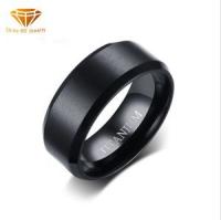 China Factory Wholesale 8mm Hand-Brushed Solid Titanium Ring Simple Basic Ring for Men Tr1995 for sale