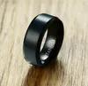 China Factory Wholesale 8mm Hand-Brushed Solid Titanium Ring Simple Basic Ring for Men Tr1995 for sale