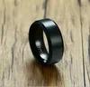 China Factory Wholesale 8mm Hand-Brushed Solid Titanium Ring Simple Basic Ring for Men Tr1995 for sale
