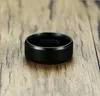 China Factory Wholesale 8mm Hand-Brushed Solid Titanium Ring Simple Basic Ring for Men Tr1995 for sale