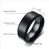 China Factory Wholesale 8mm Hand-Brushed Solid Titanium Ring Simple Basic Ring for Men Tr1995 for sale
