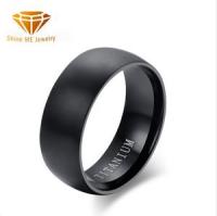 China Factory Wholesale Fashion Jewelry Men Rings Solid Titanium Jewelry Fashion Men's Rings Classic Black Titanium Rings Tr1996 for sale