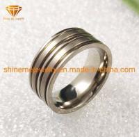 China Top Quality Polished and Matte Solid Titanium Jewelry Titanium Wedding Ring Tr1955 for sale